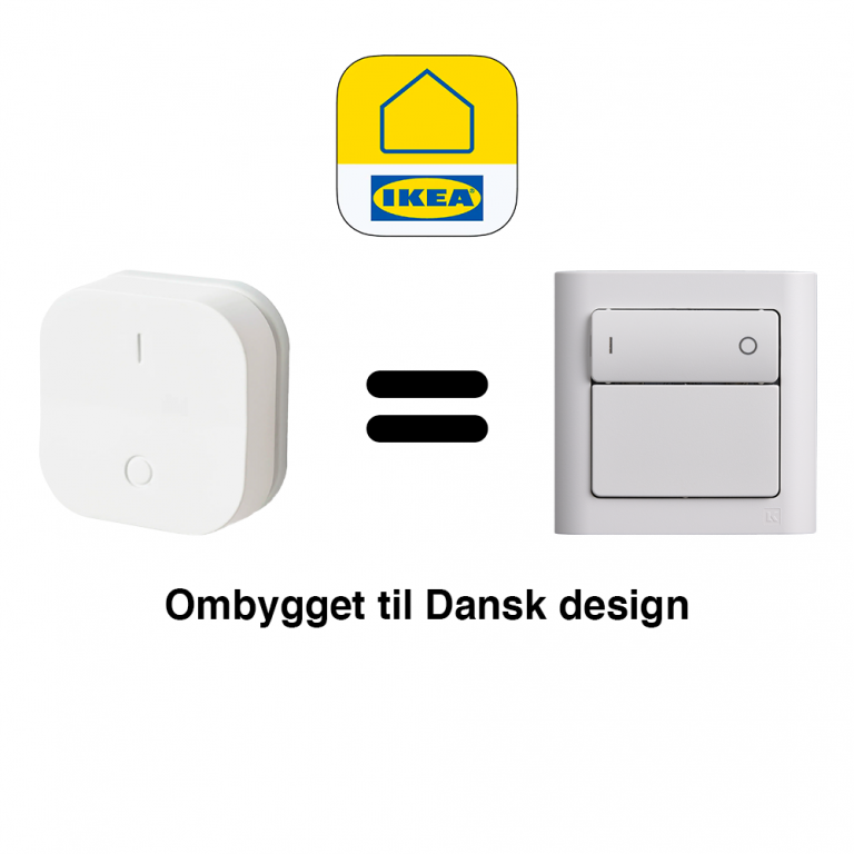 IKEA ombygget trådløs lysdæmper med symboltangent Fuga (Baseline 50)